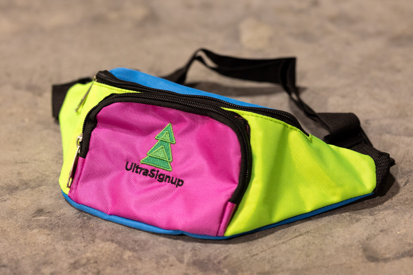 Neon Fanny Pack Multicolored - Pink Front | UltraSignup Store